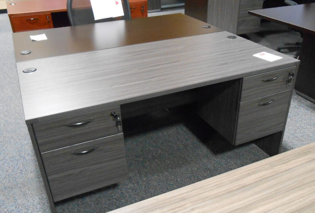 9097 Office Star Products Lodi Series 30 x 60 Double Pedestal Desk ...