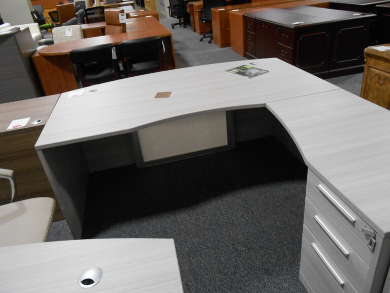 9306 Corp Design Glass Front Desk & Right Return, Box/Box/File for Sale ...