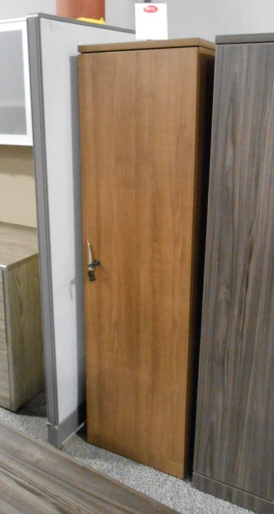 9382 OFFICESOURCE 15” PERSONAL STORAGE CABINET, MODERN WALNUT LAMINATE ...