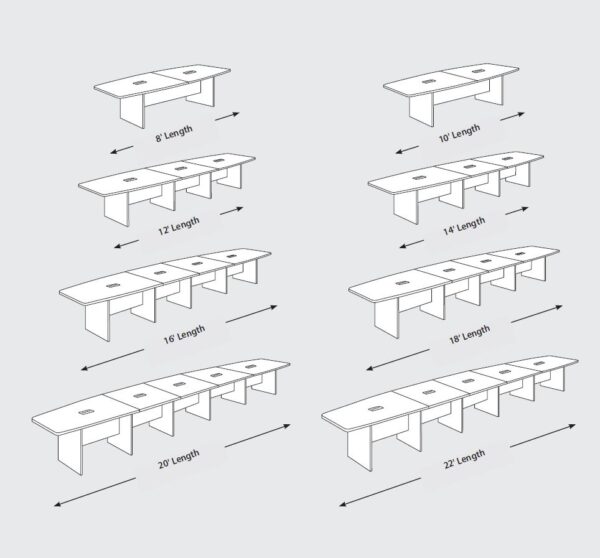 Conference Table Sizes - PVI Office Furniture Plus+